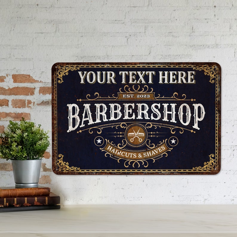 Custom Barbershop Sign, Custom Salon Sign, Gift for Him, Hairdresser ...