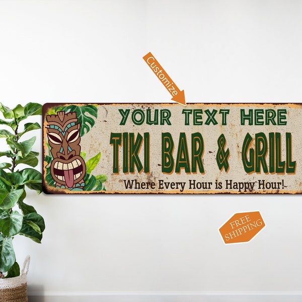 Tiki Bar Sign - Etsy
