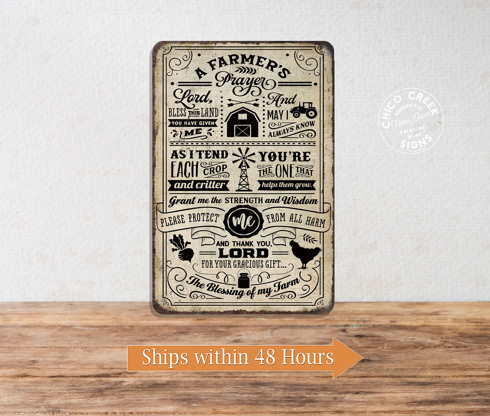A Farmers Prayer Sign Farm Life Sign Faith Love Sign - Etsy
