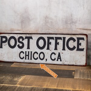 Personalized POST OFFICE Sign, Custom City Sign, Custom State, Custom ...