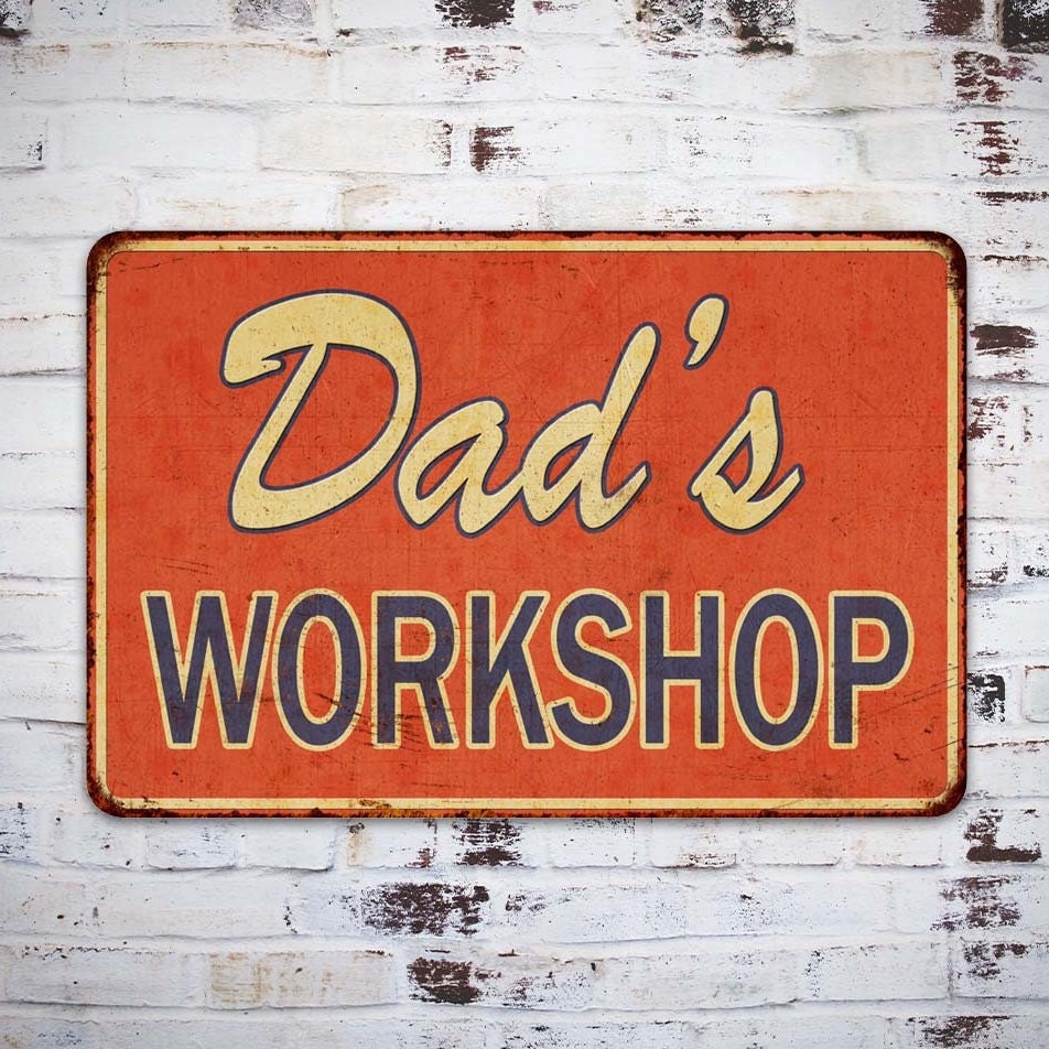 Dad's Workshop Sign Woodshop Decor Garage Sign Tool - Etsy