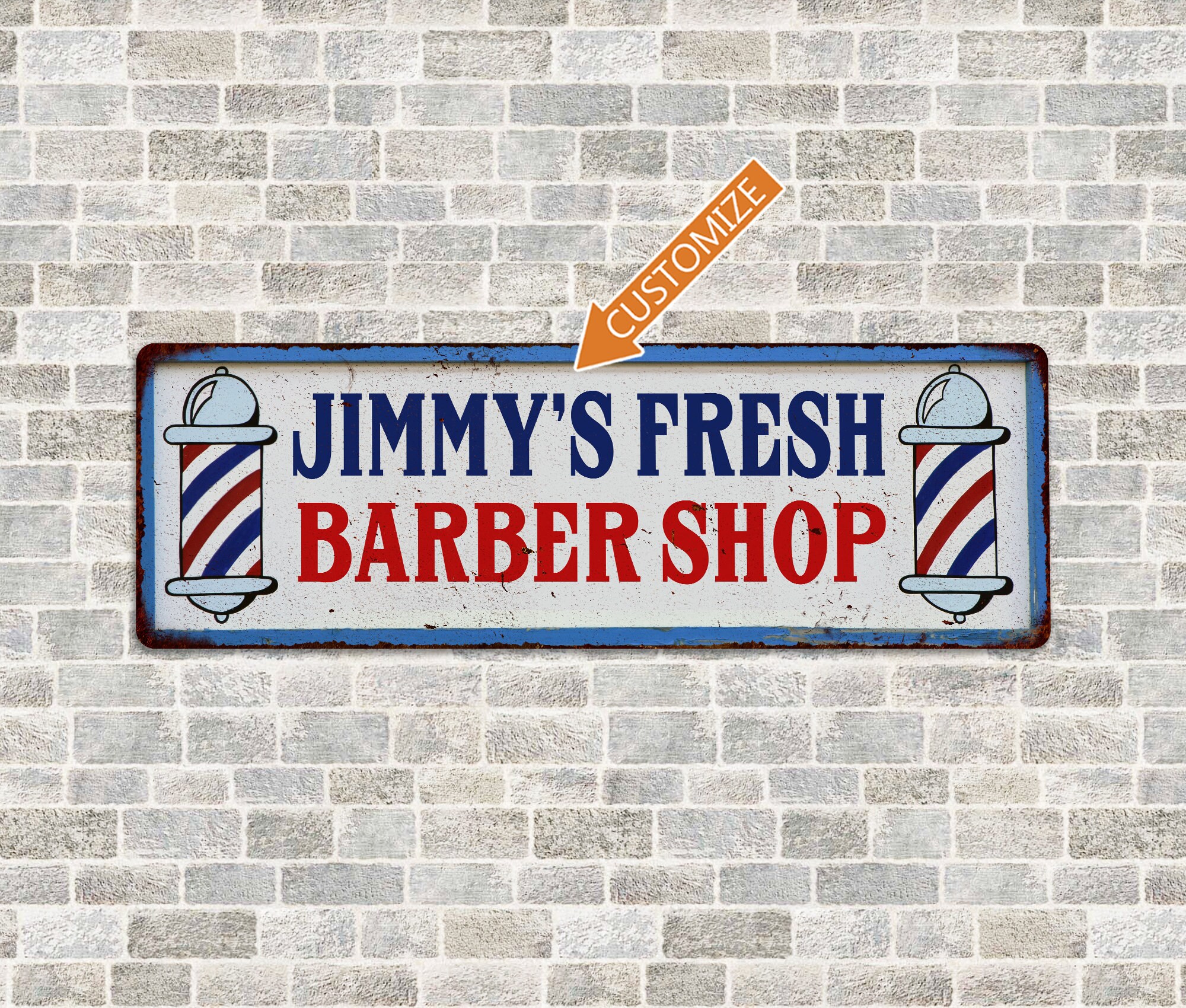 Personalized Barber Shop Sign Custom Barber Sign Hair Cut - Etsy