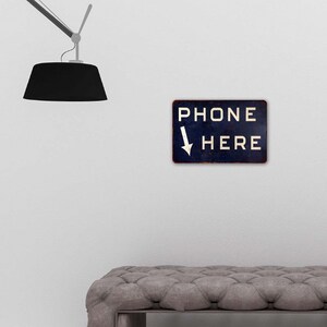 Phone Here Sign, Phone Booth Wall Art, Telephone Sign, Vintage Signs ...