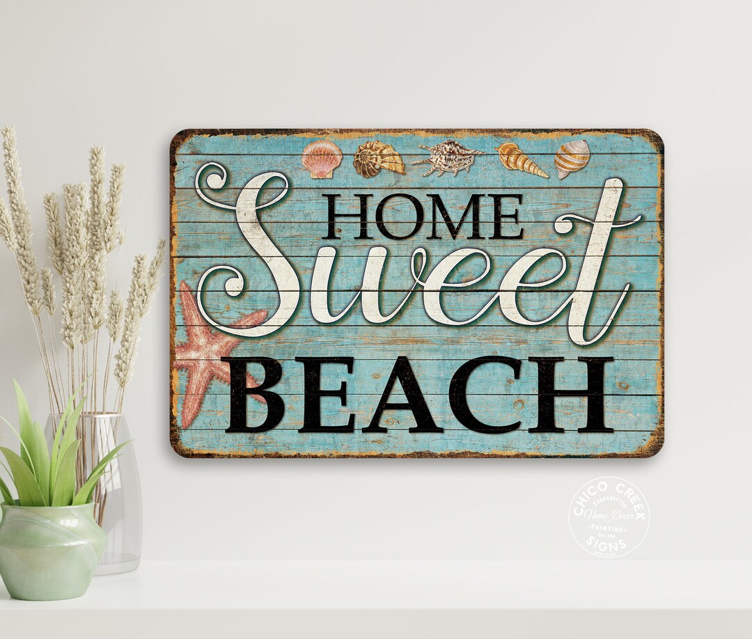 Home Sweet Home Beach Sign, Beach Sign, Beach Lover Gift, Gift for Her ...