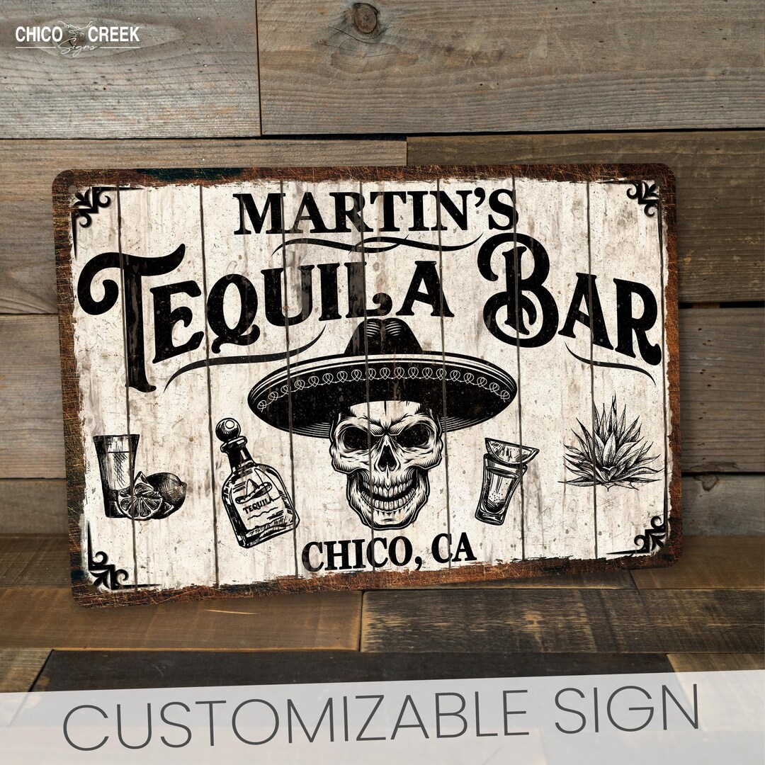 Personalized Tequila Bar Sign, Alcohol Gift, Tequila Gift, Gift for Him ...