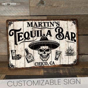 Personalized Tequila Bar Sign, Alcohol Gift, Tequila Gift, Gift for Him ...