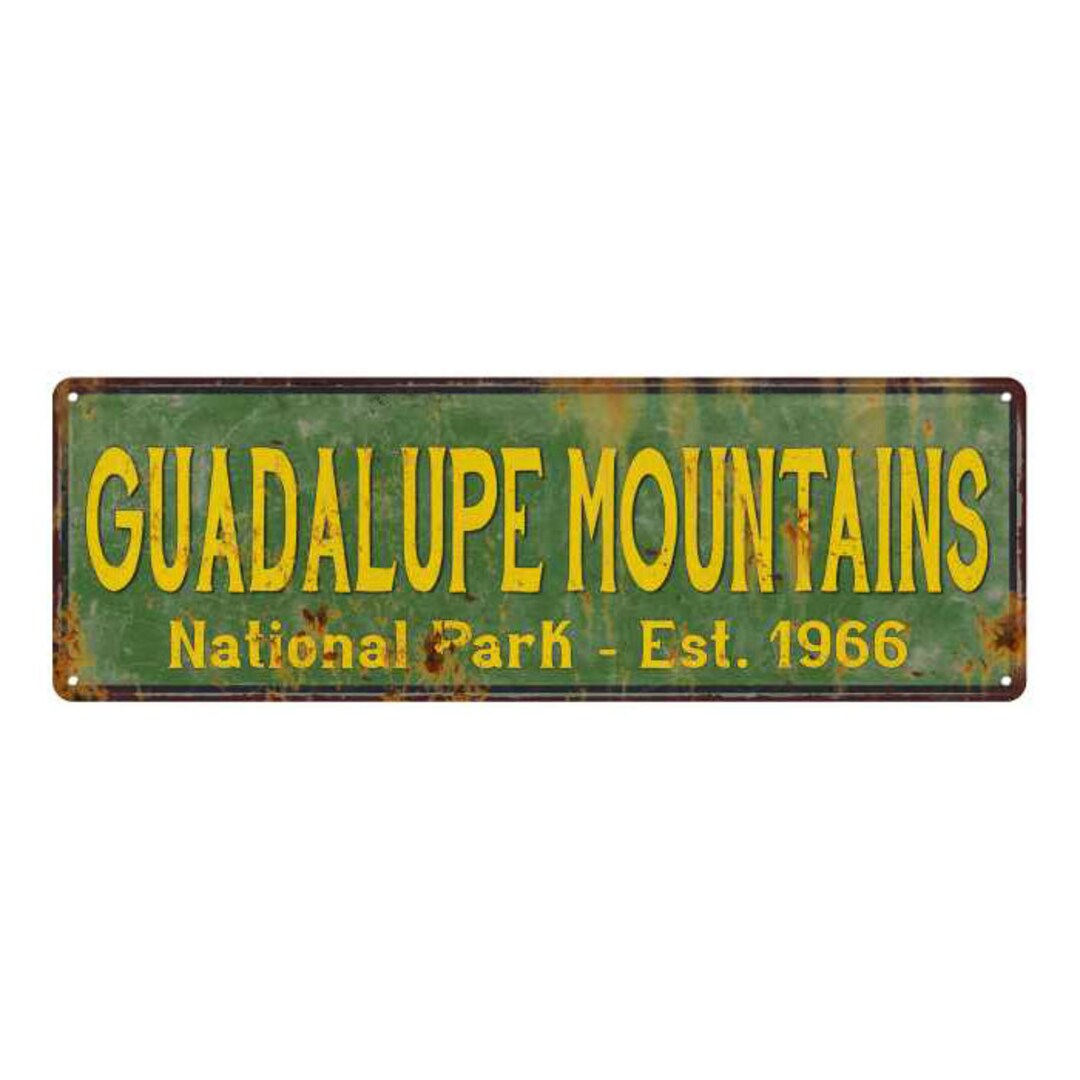 Guadalupe Mountains Sign, Guadalupe Mountains National Park Rustic Sign ...