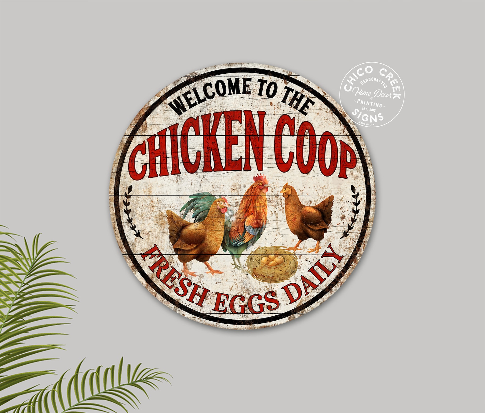 Welcome Chicken Coop Sign Farm Fresh Eggs Rooster Poultry - Etsy