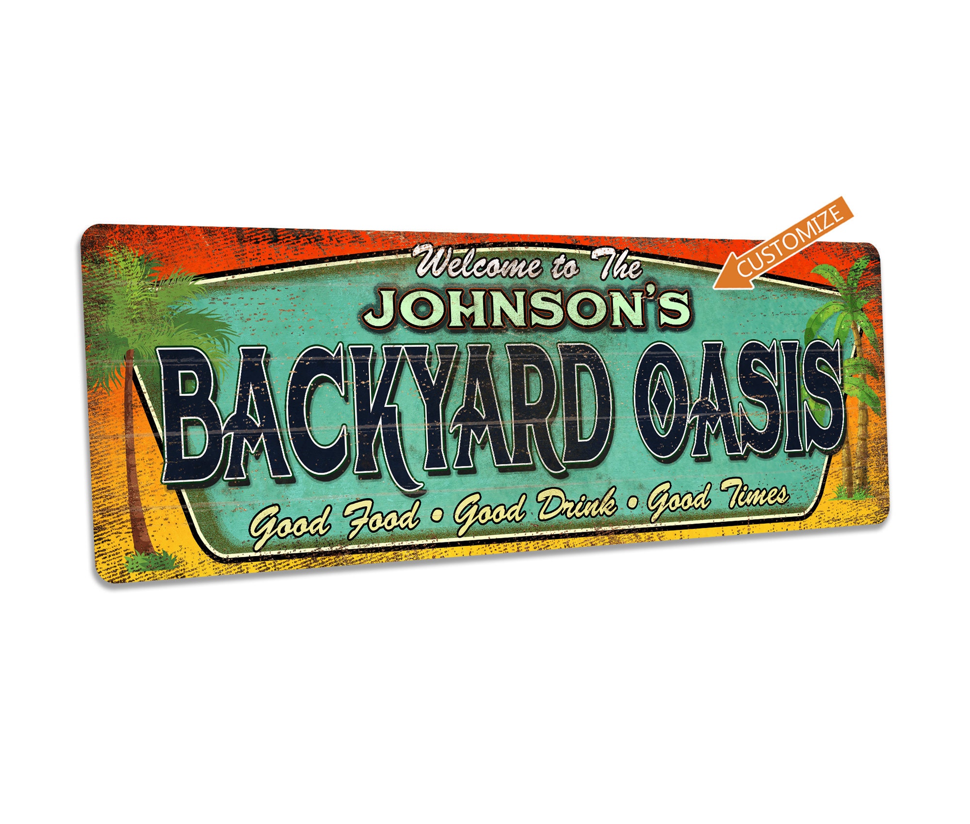 Personalized Backyard Oasis Sign Poolside Paradise Welcome - Etsy