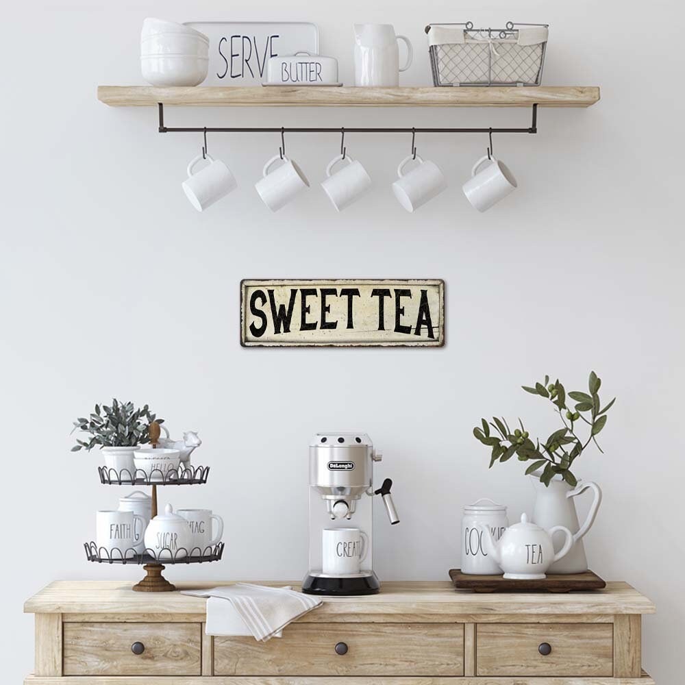 Sweet Tea Sign, Chic Vintage Looking Tea Room Decor, Farmhouse Wall ...