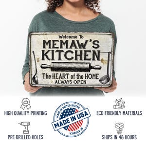 Personalized Kitchen Sign, Custom Kitchen Sign, Kitchen Decor, Gift for ...