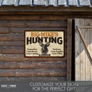 Personalized Hunting Lodge Sign, Custom Hunting Gifts, Gift for Him ...