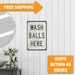 Wash Balls Here Sign Funny Bathroom Decor Vintage Looking - Etsy
