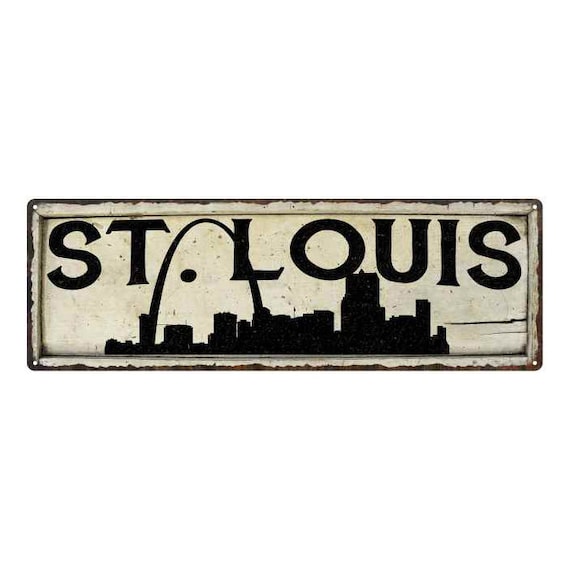 St. Louis Sign St. Louis City Sky Line Silouette Chic Wall - Etsy