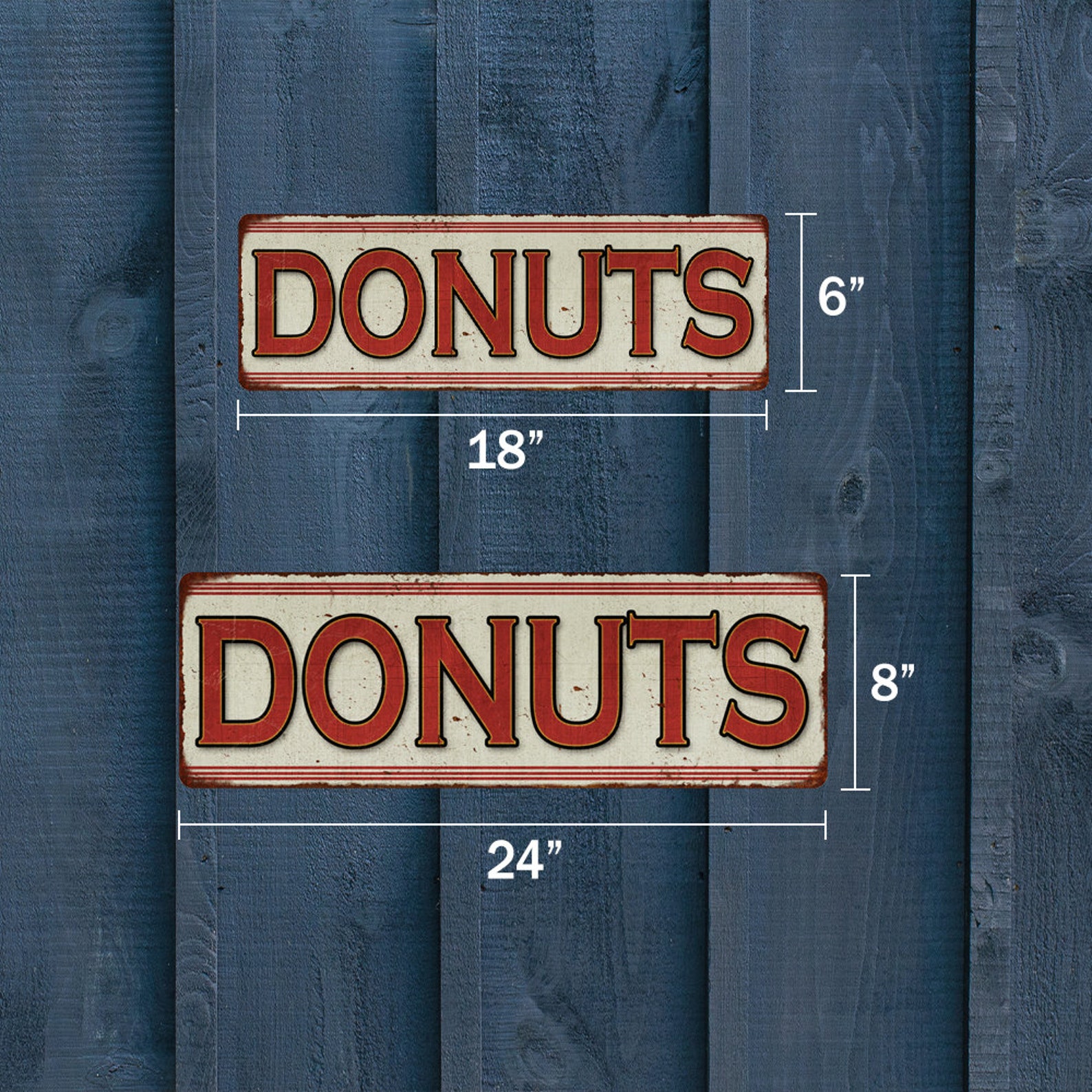 Donuts Sign Vintage Diner Decor Retro Signs Wall Art Tin | Etsy
