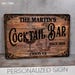 Personalized Cocktail Bar Sign, Rustic Bar Sign, Gift for Him, Gift for ...