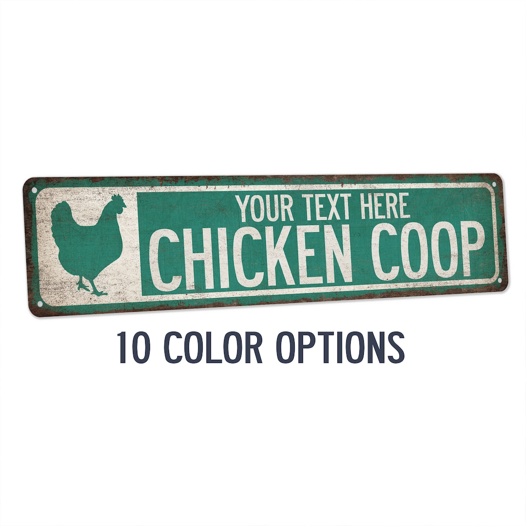Chicken Coop Signs, Custom Chicken Sign, Personalized Farm Sign ...