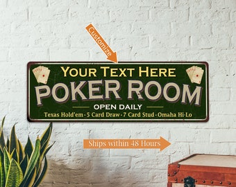 Game Room Sign Family Game Room Decor Custom Poker Lover - Etsy