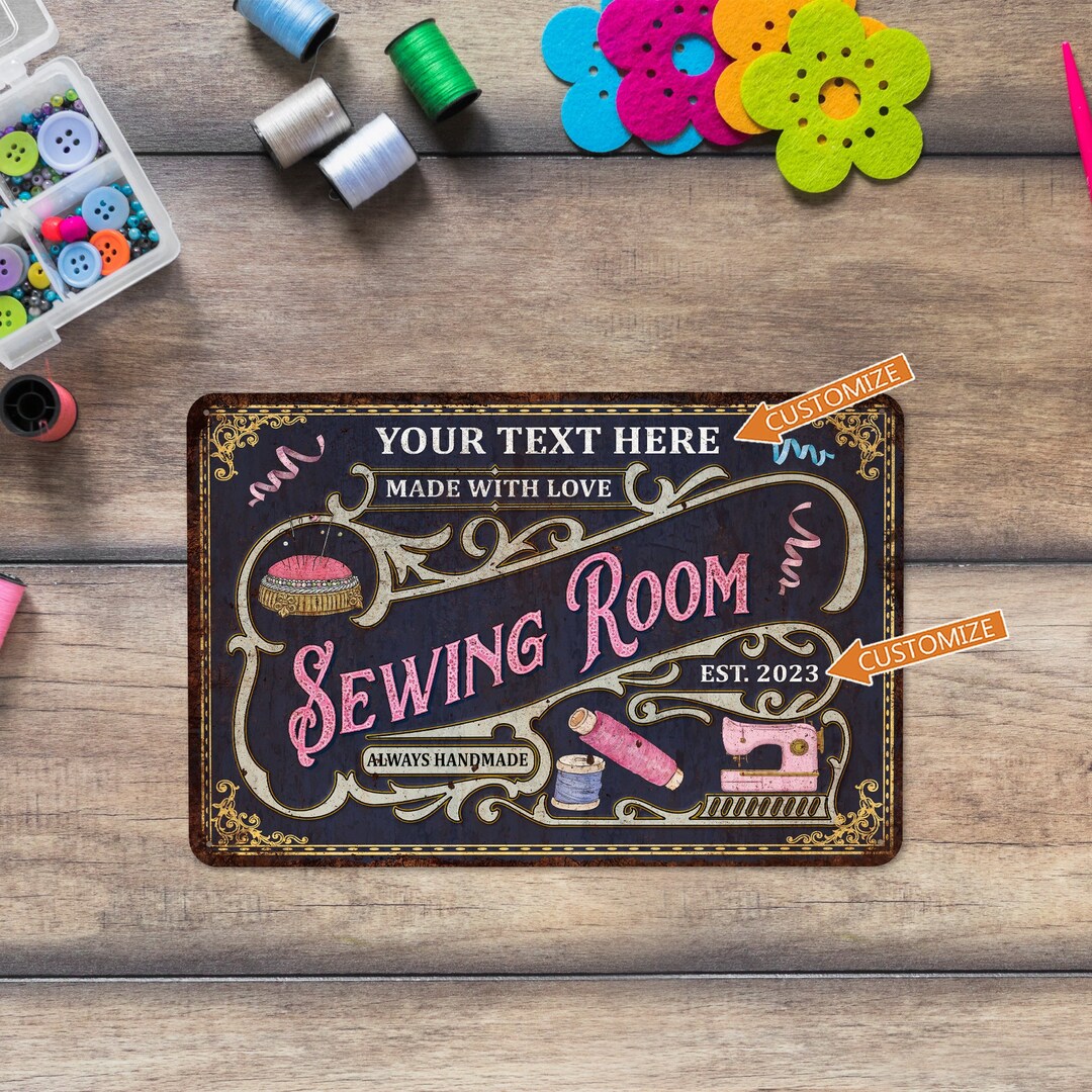 Custom Sewing Room Sign Craft Room Decor Sewing Wall Art Sewing Machine ...