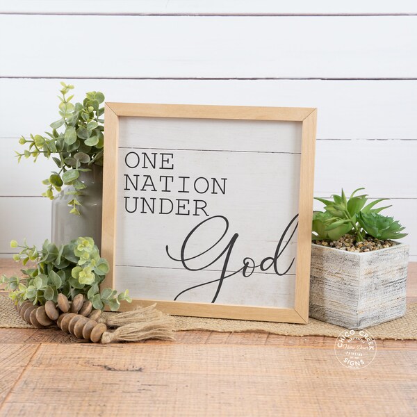 One Nation Under God Sign - Etsy