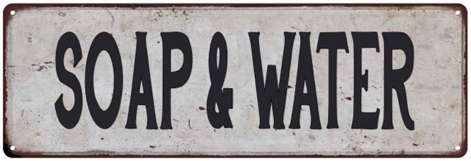SOAP & WATER Sign Vintage Looking Rustic Bathroom Decor - Etsy