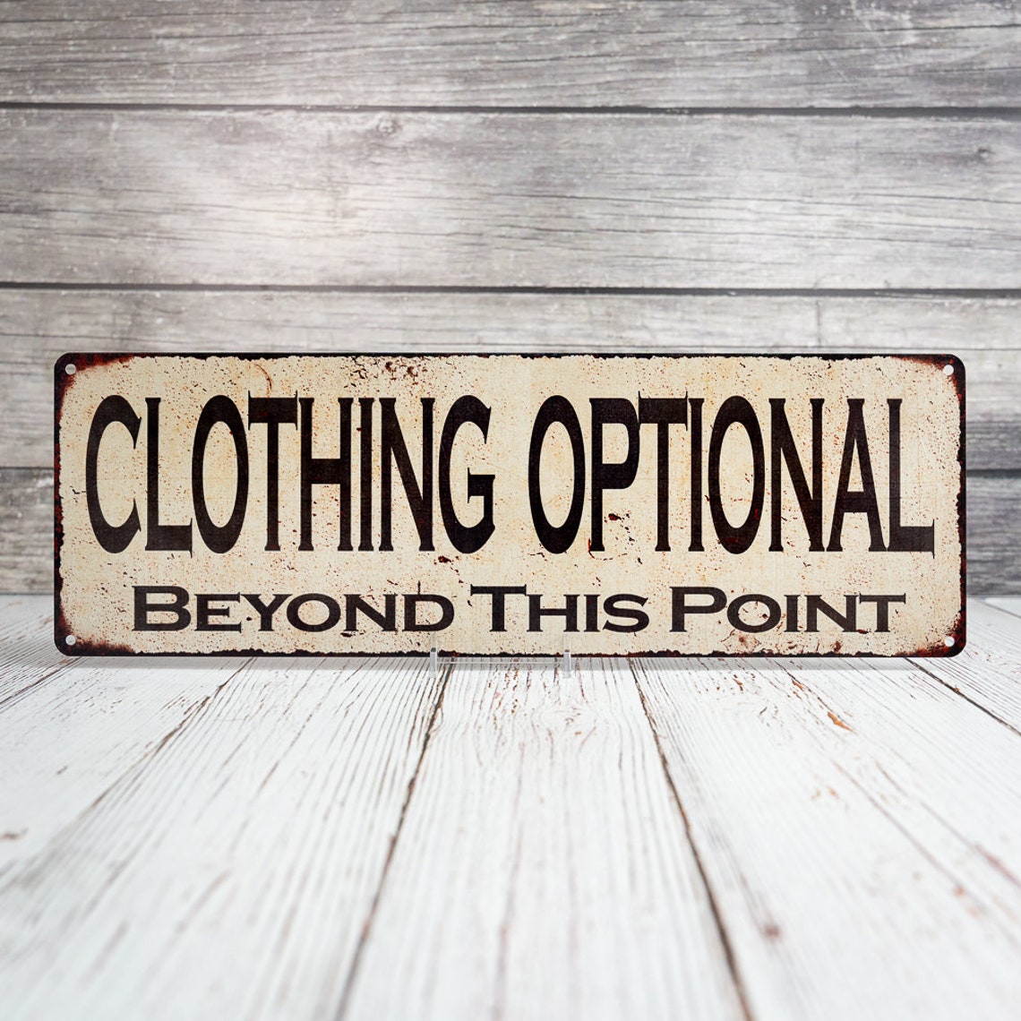 Clothing Optional Sign Nude Beach Rustic Sign Vintage - Etsy