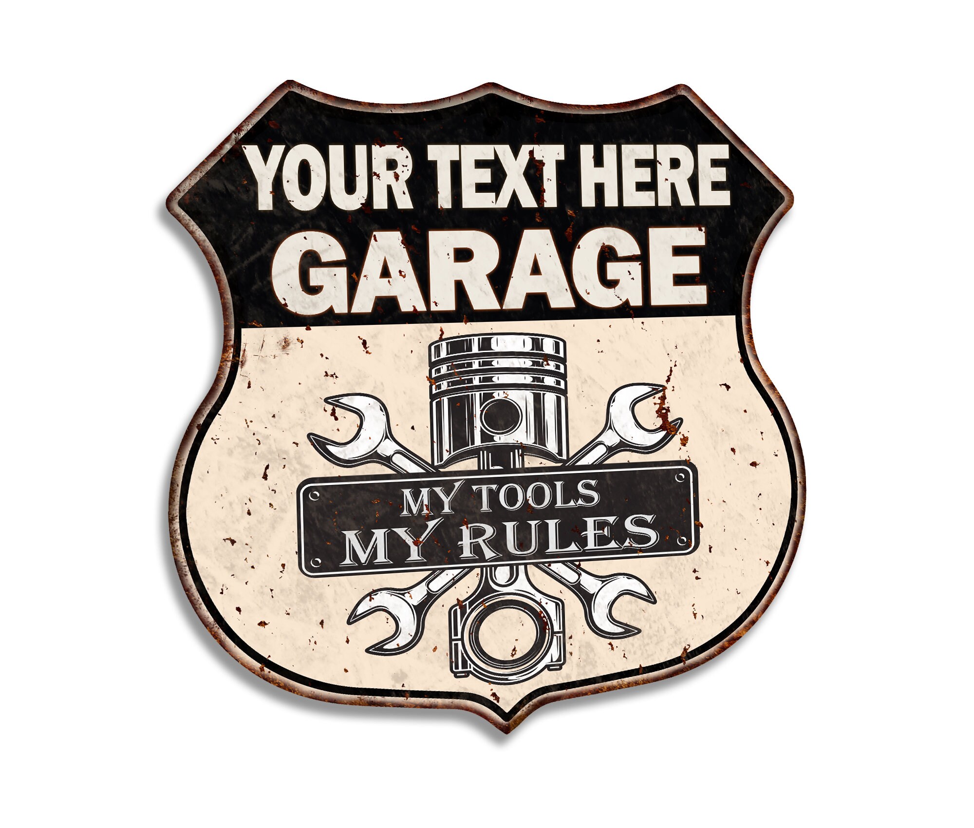 Personalized Garage Sign My Tools My Rules Garage Decor - Etsy