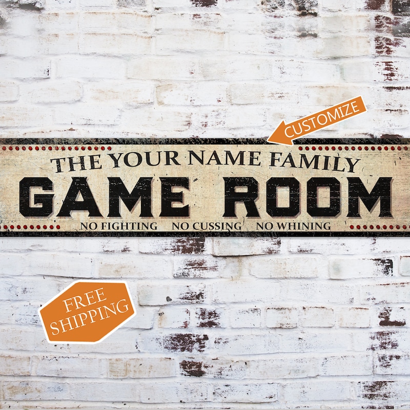 Game Room Signs - Etsy