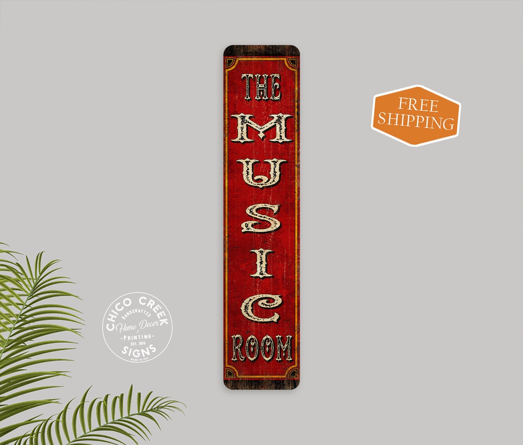 The Music Room Sign, Musician Gift, Music Lover, Home Decor Sign ...