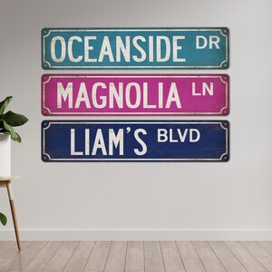 Personalized Street Sign, Custom Street Sign, Vintage Sign, Metal ...