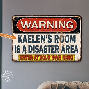 Personalized Room Sign, Warning Sign, Funny Signs, Gift for Kids ...
