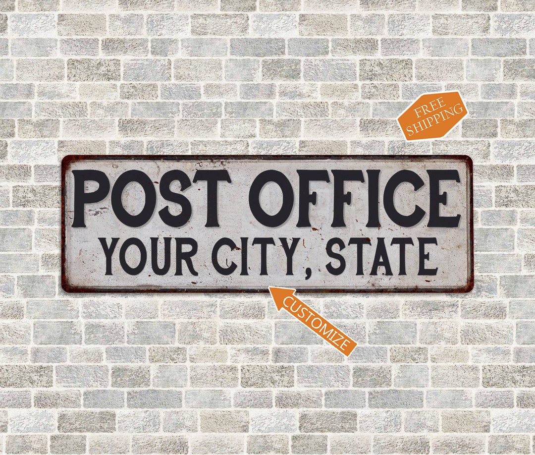 Personalized POST OFFICE Sign, Custom City Sign, Custom State, Custom ...