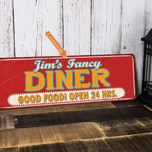 Personalized Diner Sign, Restaurant Sign, Vintage Looking Restaurant ...