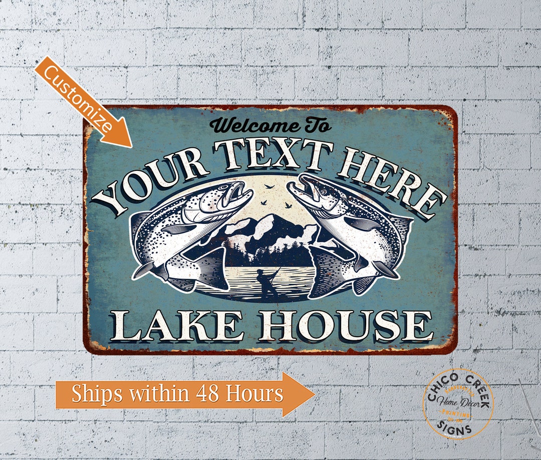 Personalized Lake House Sign, Beach House, Summer Home, Vacation Home ...
