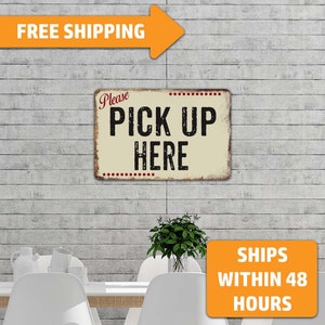 Please Pick up Here Sign, Restaurant Sign, Food Order Sign, Togo Food ...