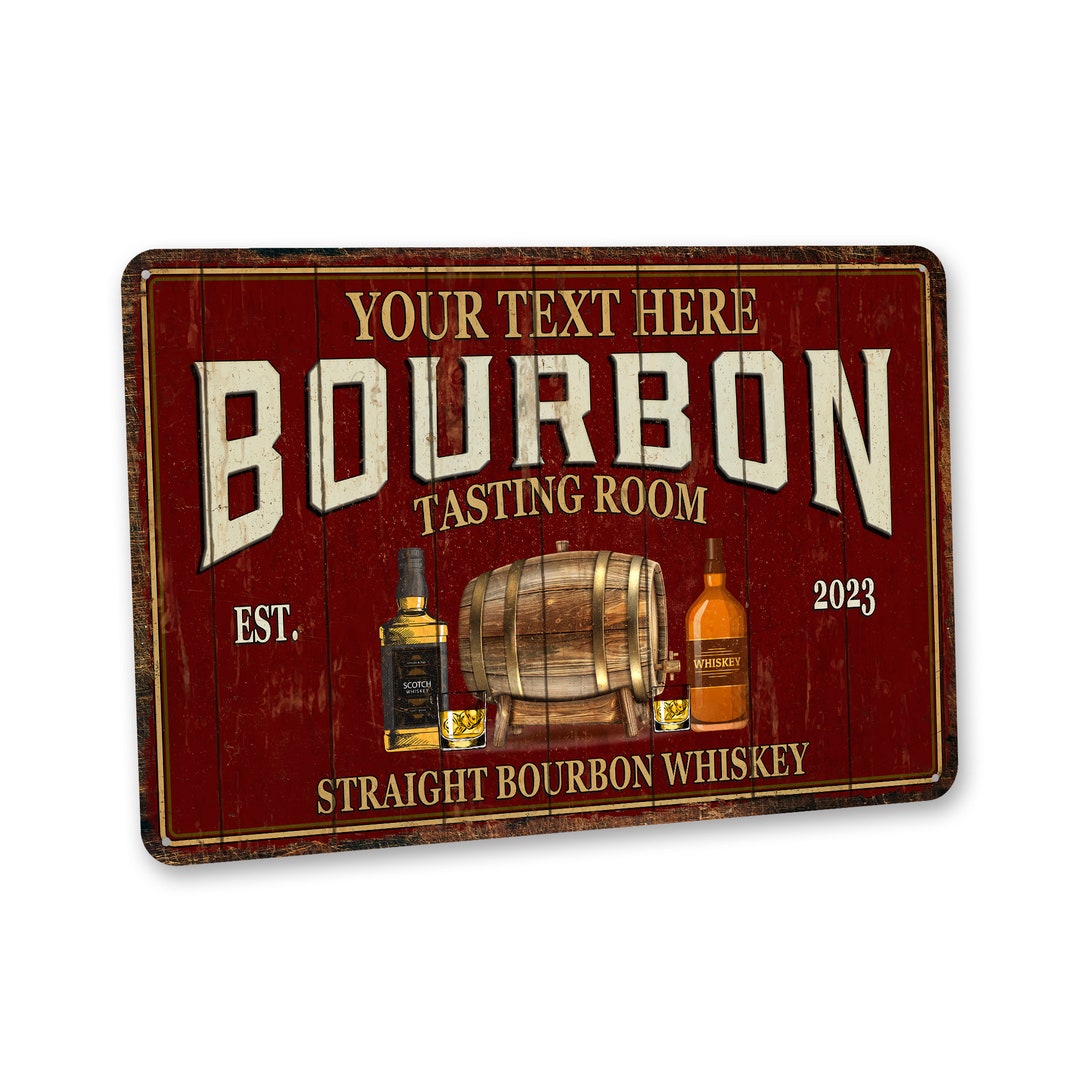 Personalized Bourbon Sign Bourbon Gift Bourbon Bar Sign Bourbon Bar ...