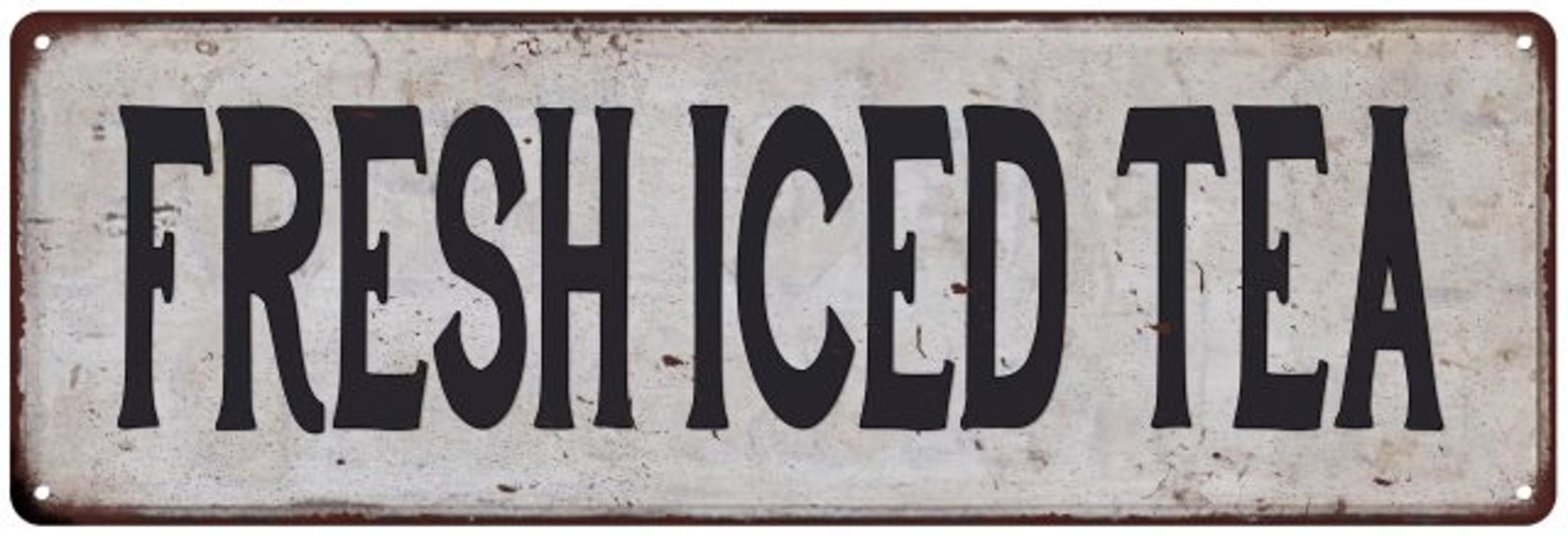 FRESH ICED TEA Sign Vintage Look Rustic Tea Sign Chic Retro - Etsy