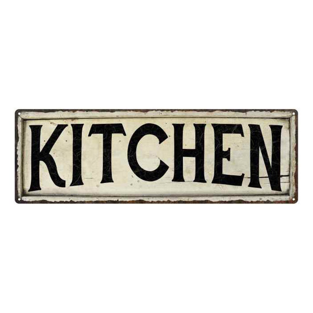 Kitchen Sign, Vintage Looking Farmhouse Kitchen Decor, Chic Wall Decor ...