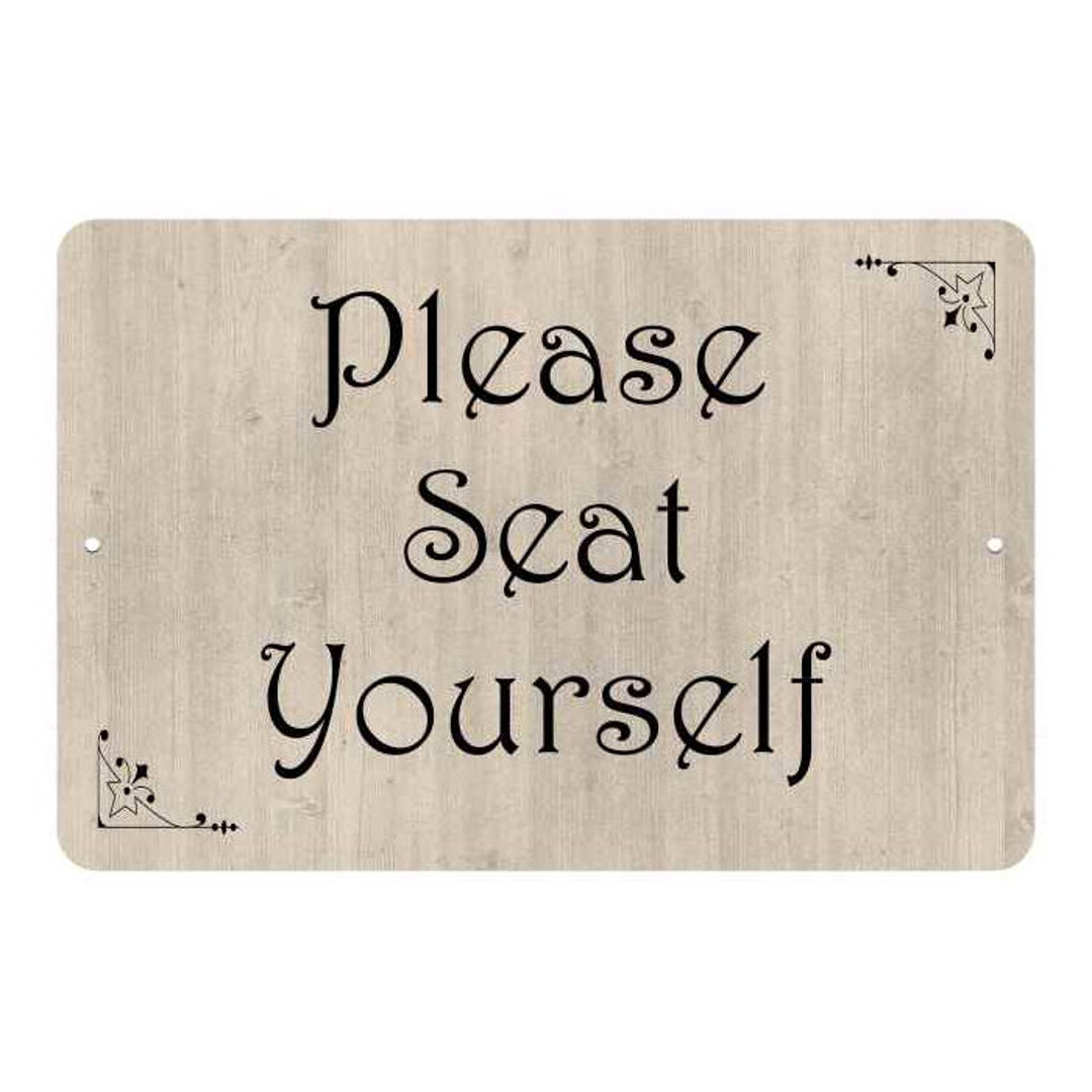 Please Seat Yourself Sign, Restaurant Sign, Food Order Sign, Togo Food ...