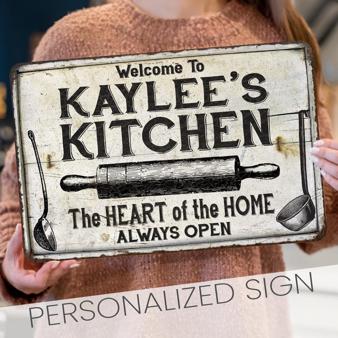 Personalized Kitchen Sign, Custom Kitchen Sign, Kitchen Decor, Gift for ...
