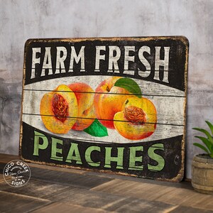 Farm Fresh Peaches Sign, Peach Sign, Farmers Market, Peaches Art, Peach ...