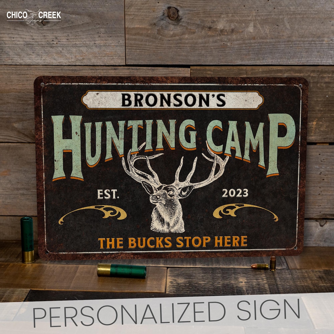 Custom Hunting Sign, Personalized Sign, Gift for Him, Gift for Hunters ...