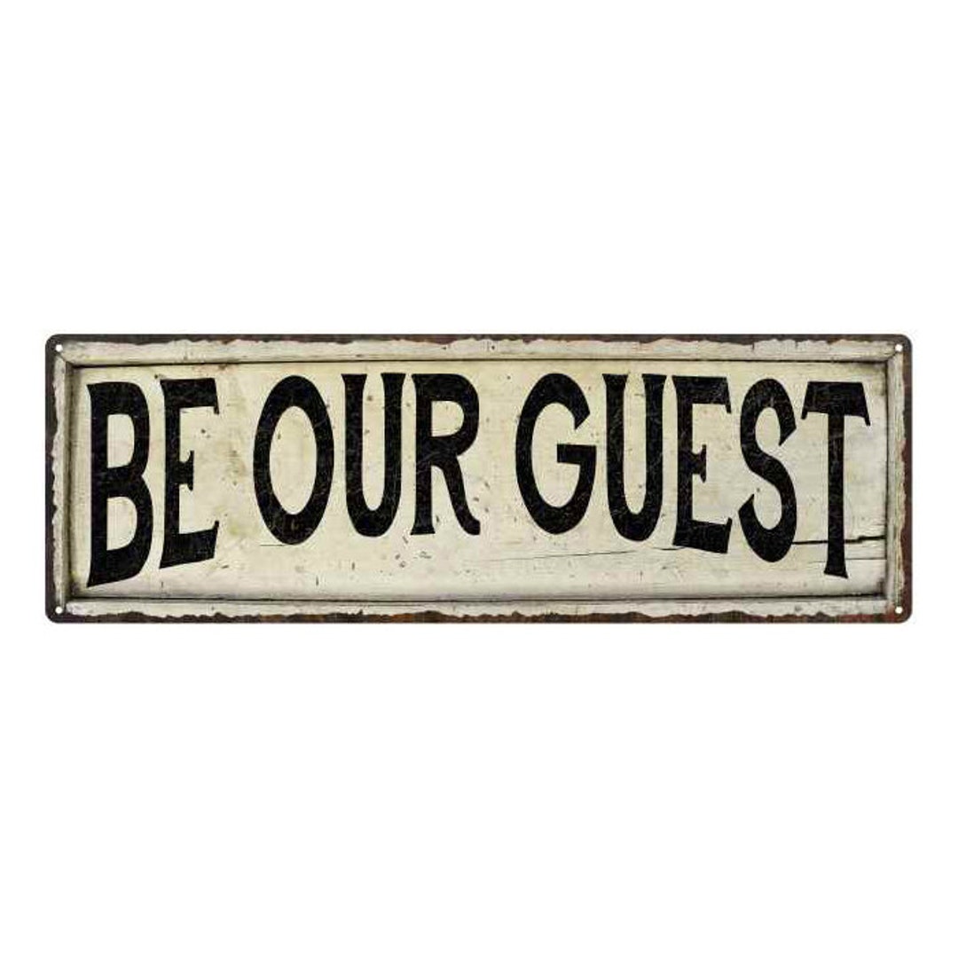 Be Our Guest Sign, Vintage Looking Farmhouse Guest Sign, Guestroom Wall ...