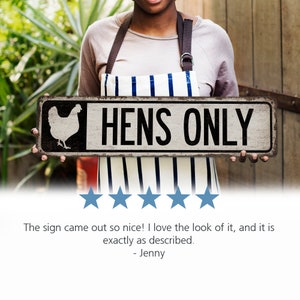Hens Only Chicken Coop Sign, Funny Chicken Coop Decor, Backyard Chicken ...