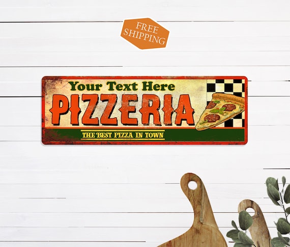 Personalized Pizzeria Sign Custom Name Pizzeria Best Pizza - Etsy