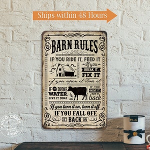 Barn Rules Sign, Farmhouse Sign, Inspirational Signs, Farmhouse Wall ...