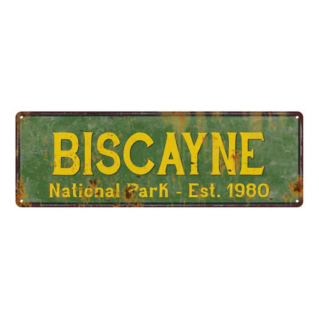 Biscayne Sign, Biscayne National Park Rustic Sign, Cabin RV Wall Decor ...