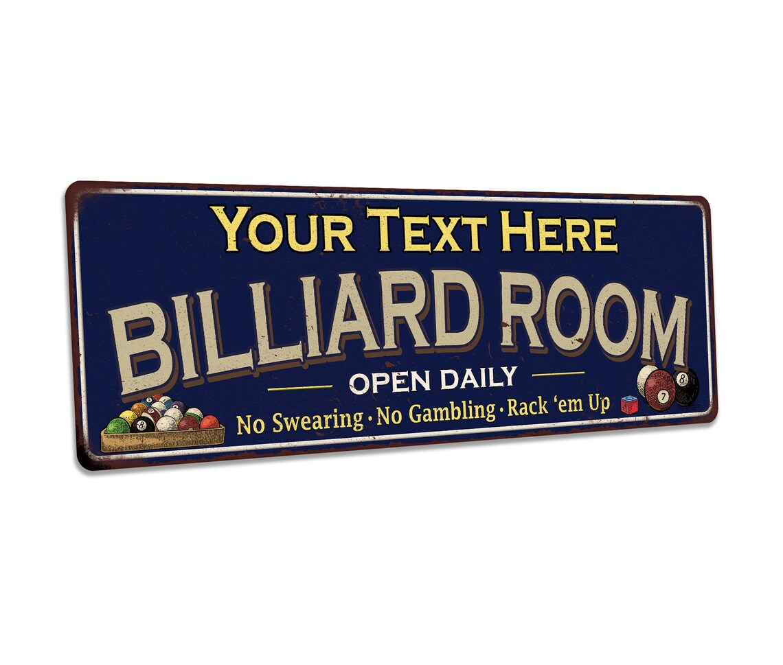 Personalized Billiard Room Sign Custom Pool Hall Decor Game - Etsy