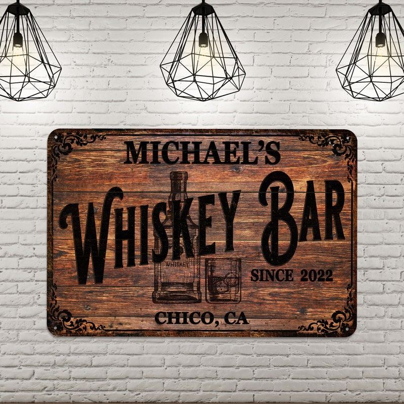 Whiskey Bar Sign - Etsy