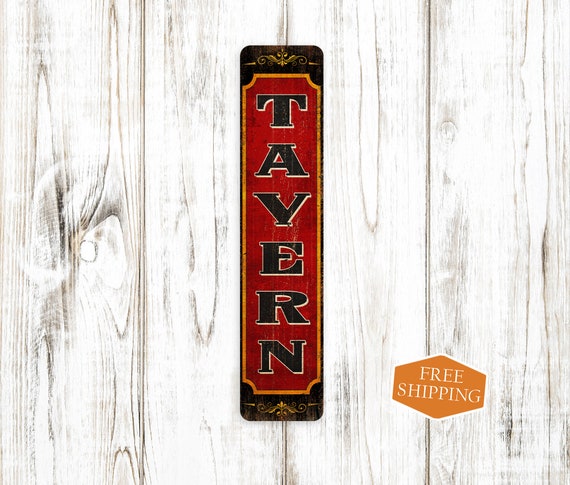 Tavern Bar Sign Pub Saloon Decor Alcohol Home Bar Kitchen - Etsy